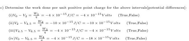 Solved c) Determine the work done per unit positive point | Chegg.com