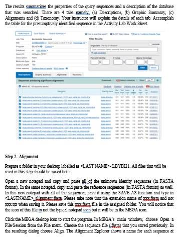 Solved Step 1: Sequences with Unknons Identity (n=43 ) and | Chegg.com