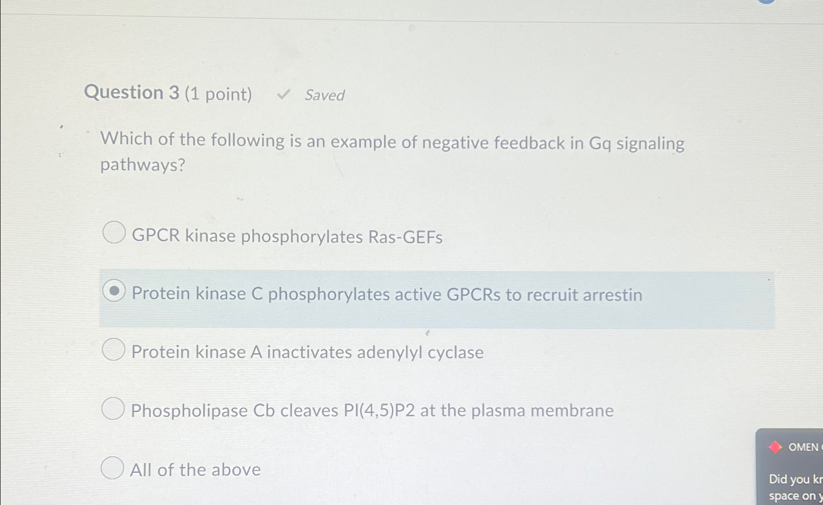 Solved Question 3 (1 ﻿point) ﻿SavedWhich of the following | Chegg.com