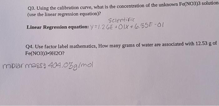 Solved for Q3 i have the linear regression equation set to | Chegg.com