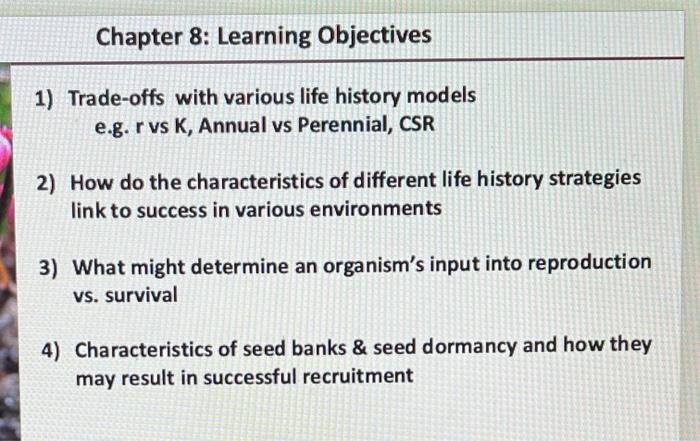 Solved Chapter 8: Learning Objectives 1) Trade-offs with | Chegg.com