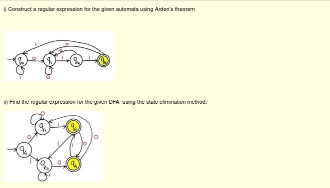 Solved I Construct A Regular Expression For The Given