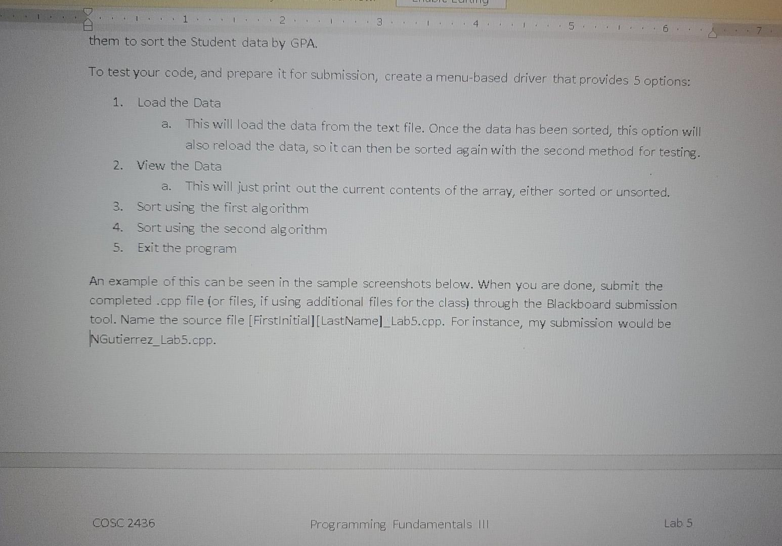 Solved Lab 5 Advanced Sorting Algorithms In Class We