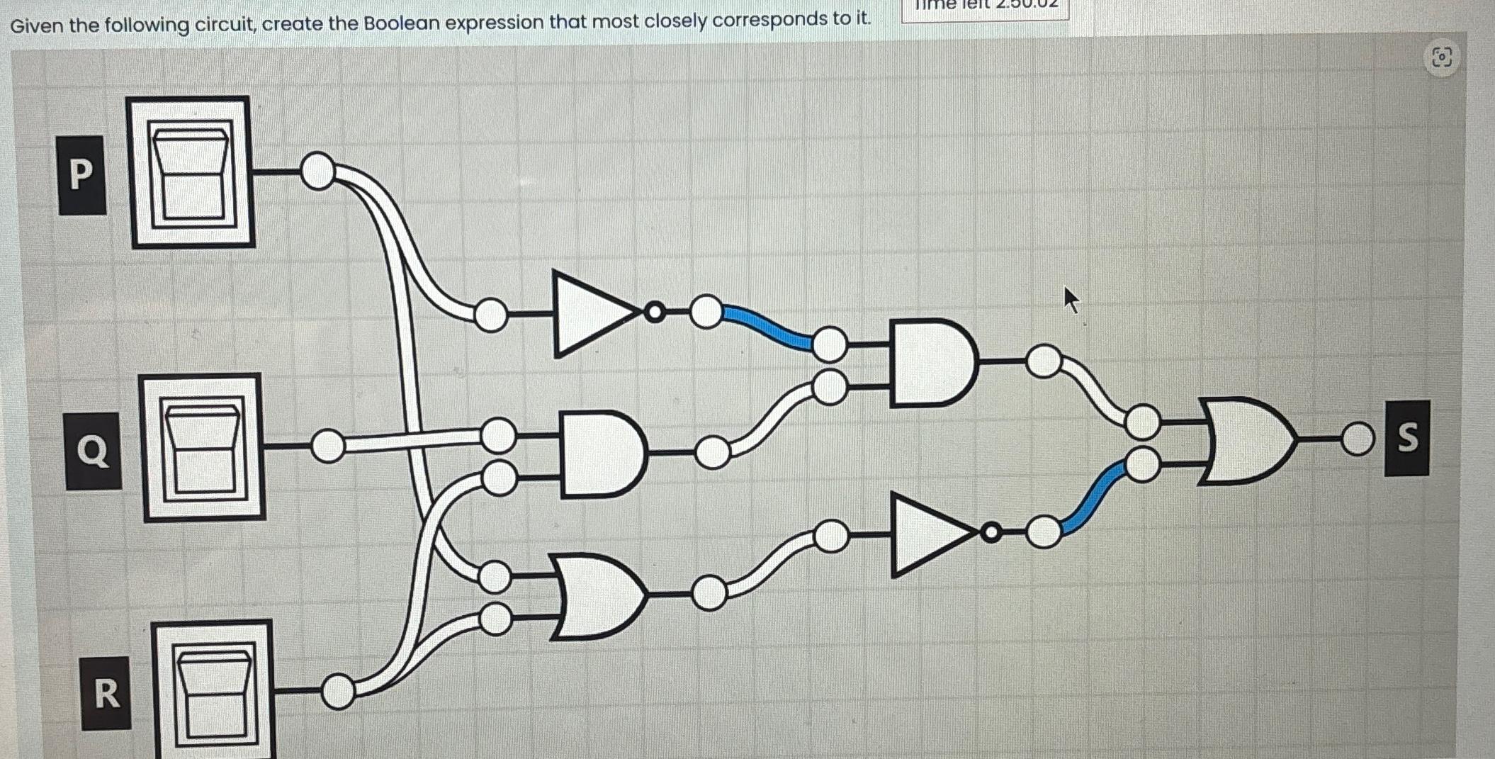 Solved Given the following circuit create the boolean | Chegg.com