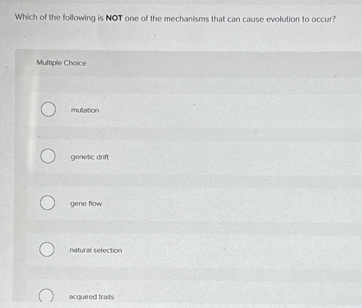 Solved Which of the following is NOT one of the mechanisms | Chegg.com