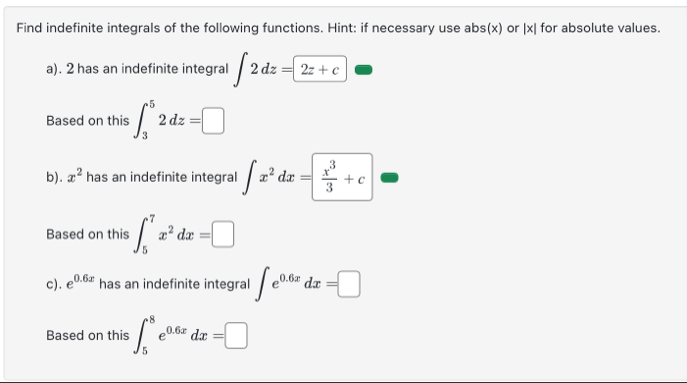Solved Find indefinite integrals of the following functions. | Chegg.com