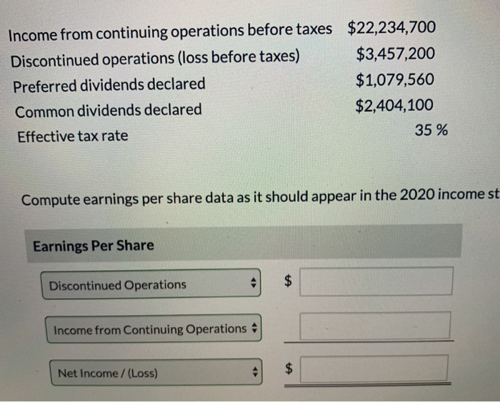 Income from continuing operations before taxes | Chegg.com