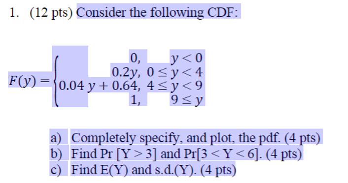 Solved (12 pts) Consider the following | Chegg.com Solved (12 pts) Consider the following | Chegg.com