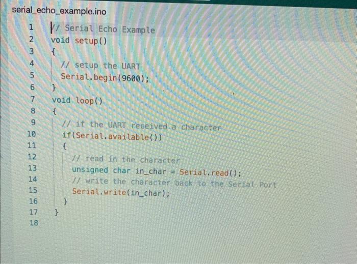 Solved Procedure 1 Write A C Program For The Arduino Which 2963