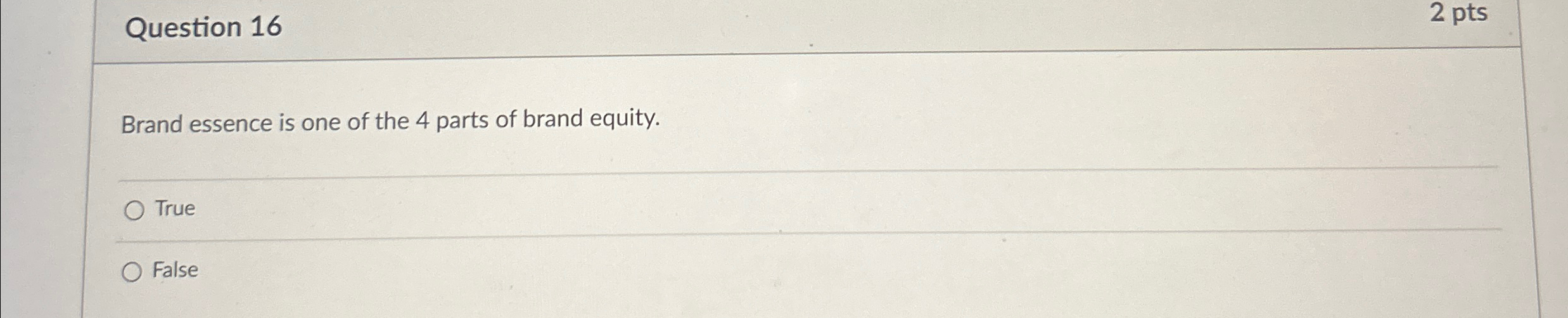 Solved Question 162 ﻿ptsBrand essence is one of the 4 ﻿parts | Chegg.com