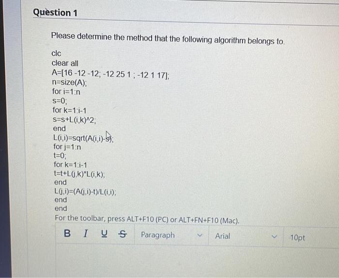 Solved Please determine the method that the following | Chegg.com