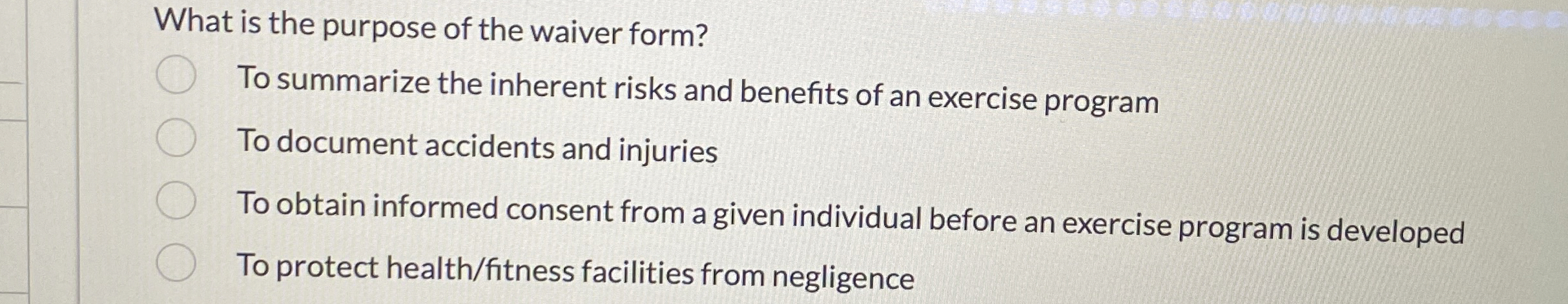 Solved What is the purpose of the waiver form?To summarize | Chegg.com