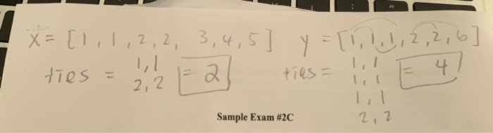 Solved in python, count the ties using np.unique(x, | Chegg.com