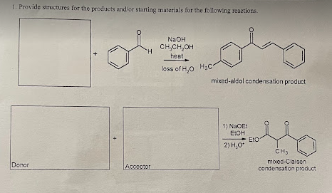 Solved Provide structures for the products andior starting | Chegg.com