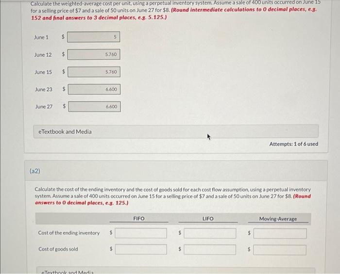 Solved Calculate the weighted-average cost per unit, using a | Chegg.com