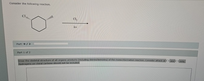Solved Consider the following reaction.Part: 02Part 1 ﻿of | Chegg.com