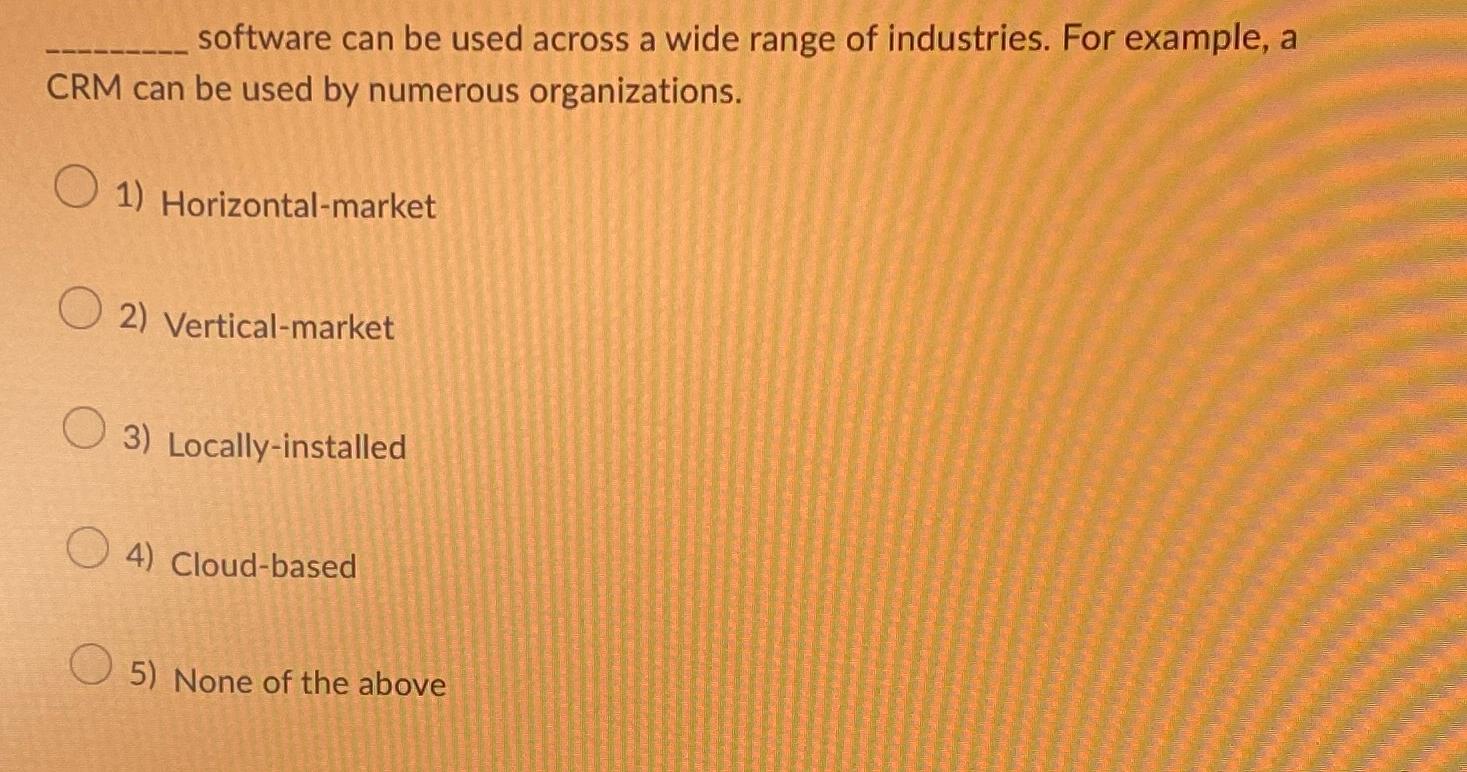 Solved software can be used across a wide range of | Chegg.com