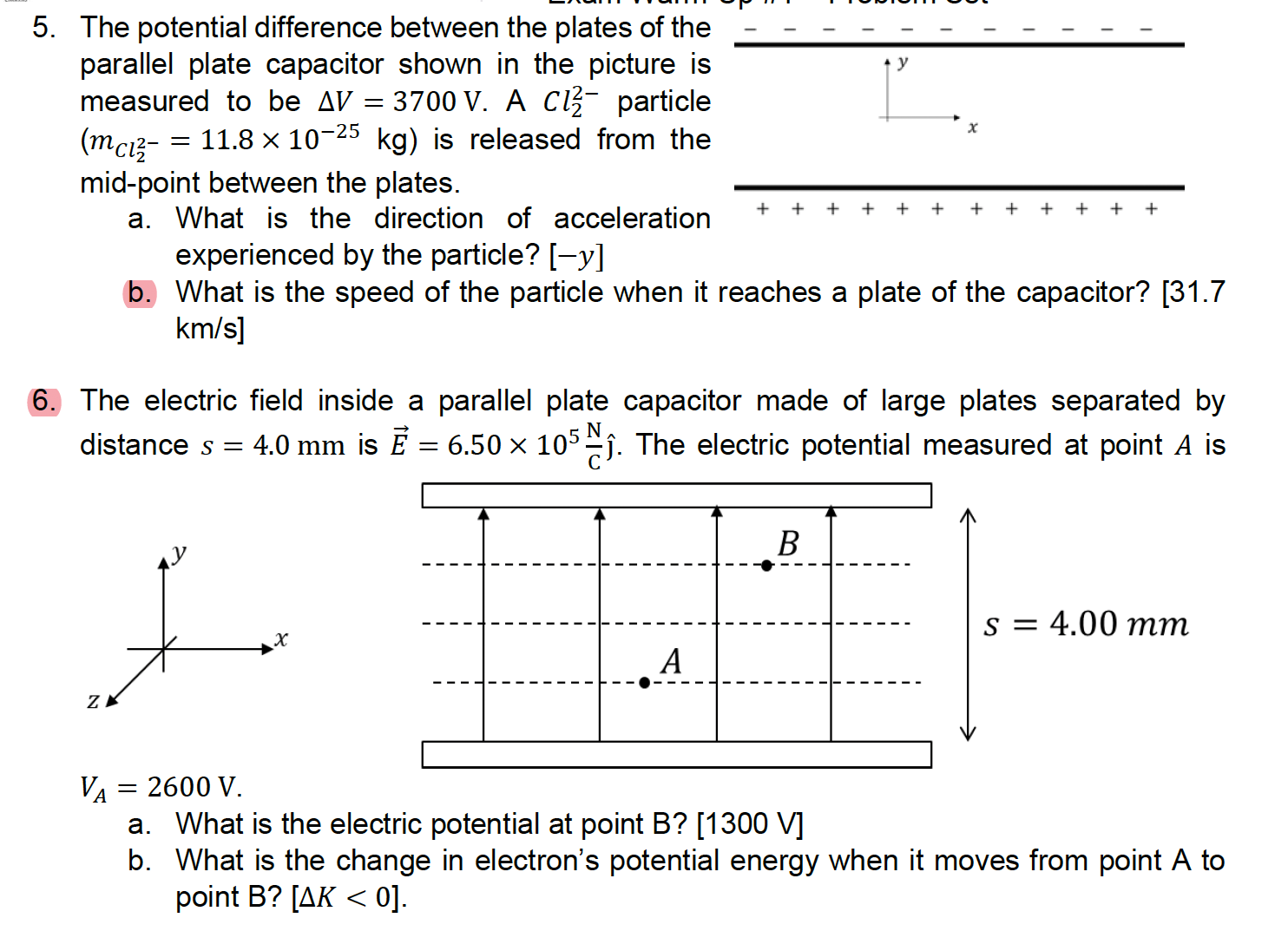 Solved The potential difference between the plates of | Chegg.com