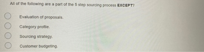Solved All of the following are a part of the 5 step | Chegg.com