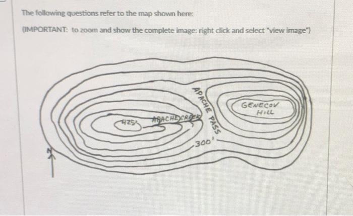 Solved The following questions refer to the map shown here: | Chegg.com