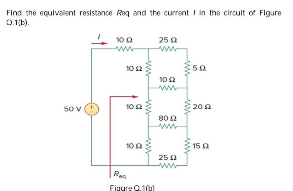 Solved Find the equivalent resistance Req and the current I | Chegg.com