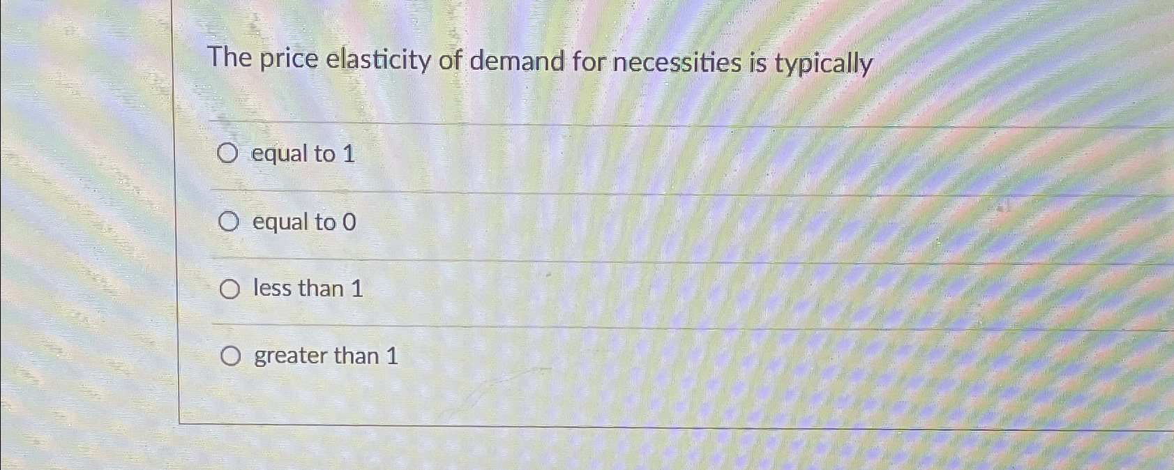 Solved The price elasticity of demand for necessities is | Chegg.com