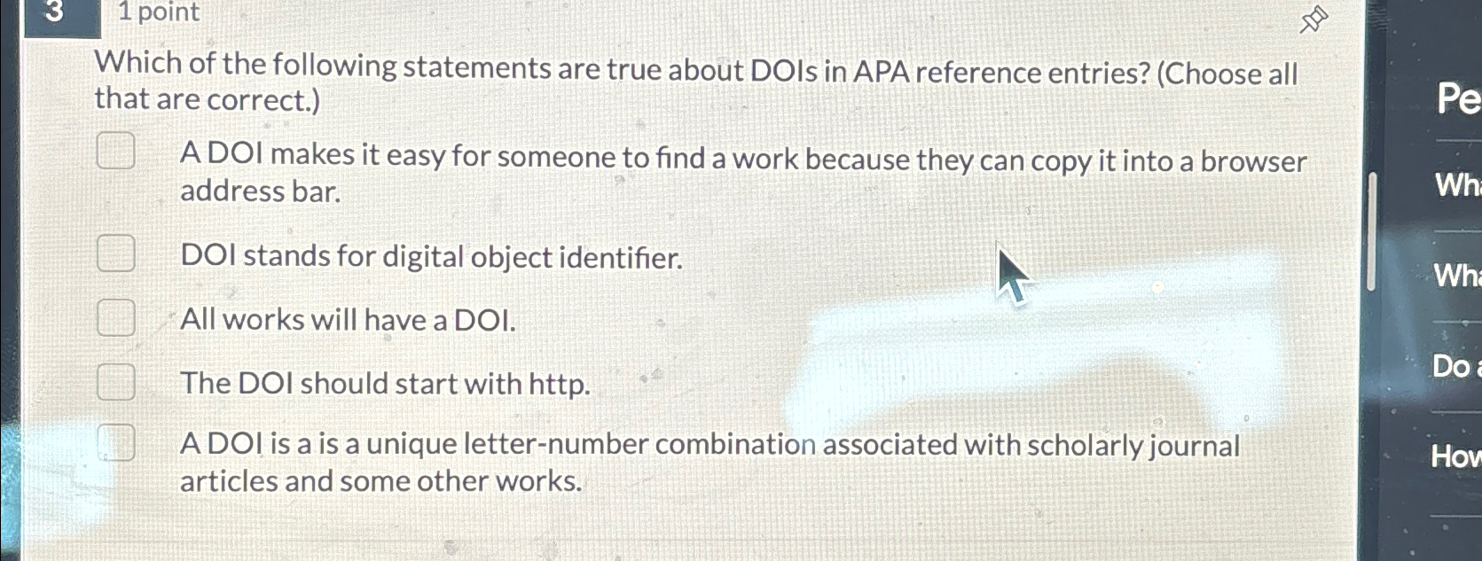 Solved 1 ﻿pointWhich of the following statements are true | Chegg.com