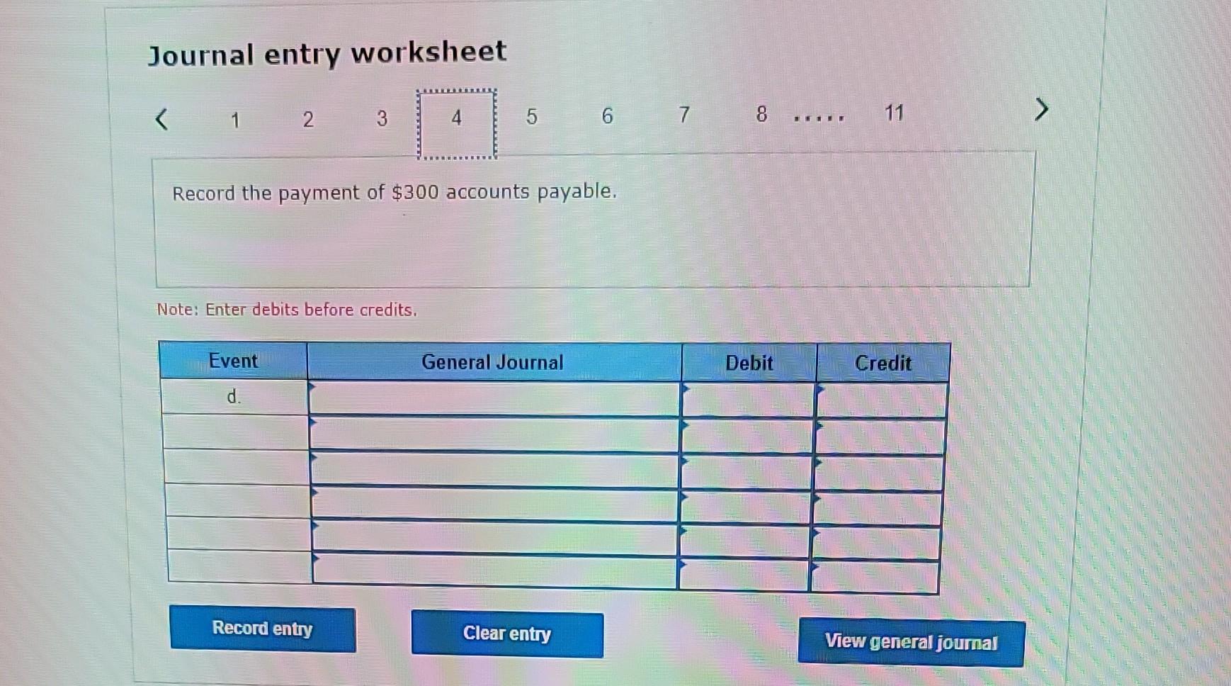 Solved Show the effect, if any, of the transaction entry or | Chegg.com