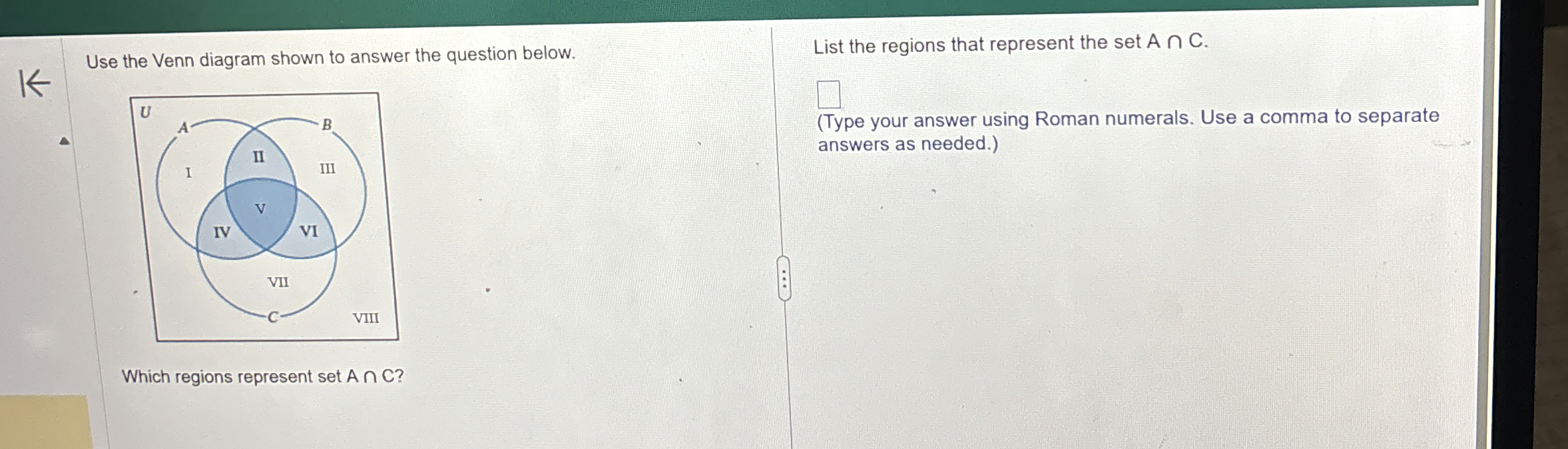 Solved Use the Venn diagram shown to answer the question | Chegg.com