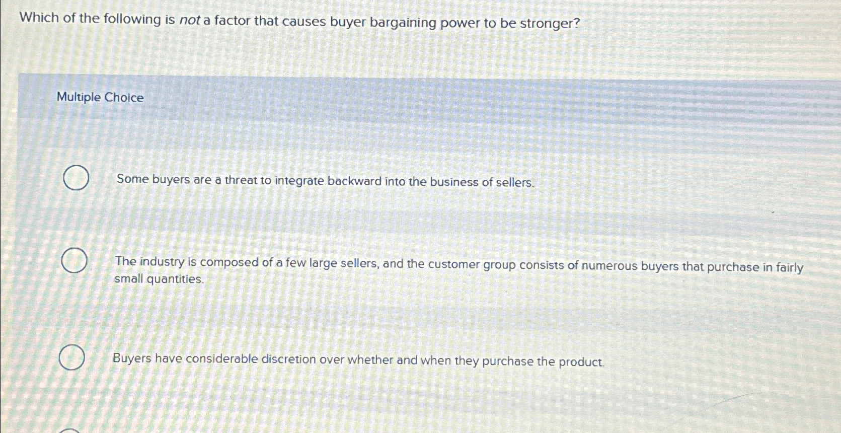 Solved Which of the following is not a factor that causes | Chegg.com