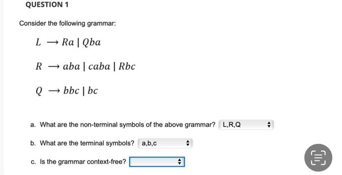 Solved Consider the following grammar: | Chegg.com