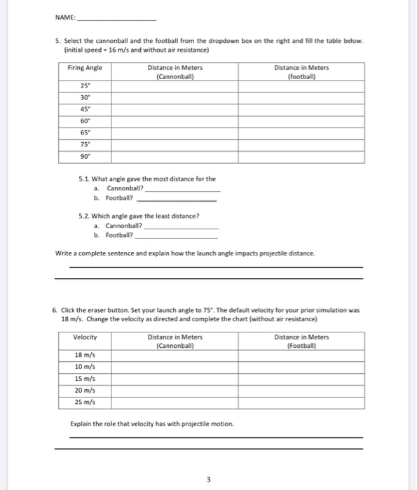 Projectile Motion Cheat Sheet