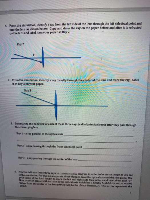 Solved 6. From the simulation, identify a ray from the left | Chegg.com