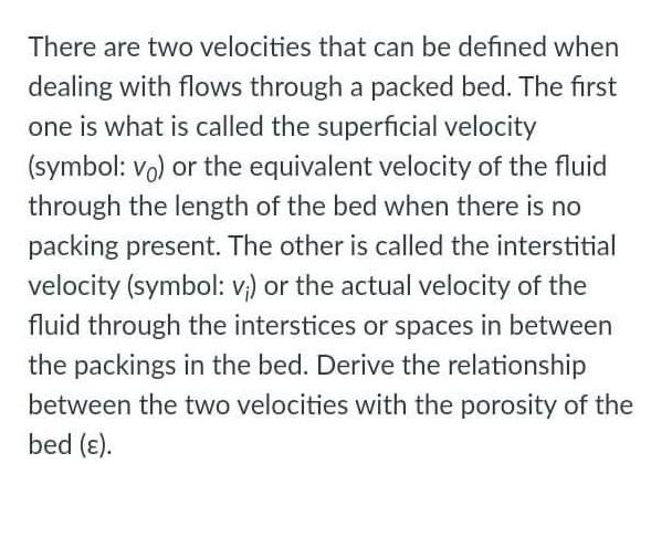 Solved There are two velocities that can be defined when | Chegg.com