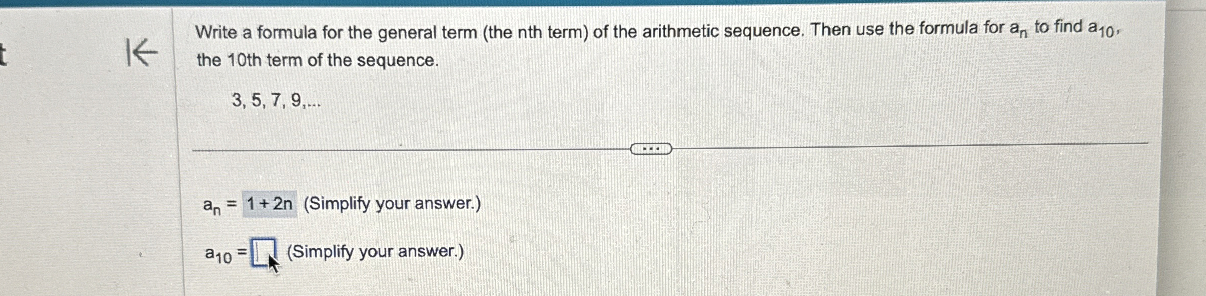 Solved Write a formula for the general term (the nth term) | Chegg.com