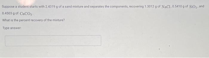 Solved Suppose a 15.2370 g sample of a NaCl and KCl mixture | Chegg.com