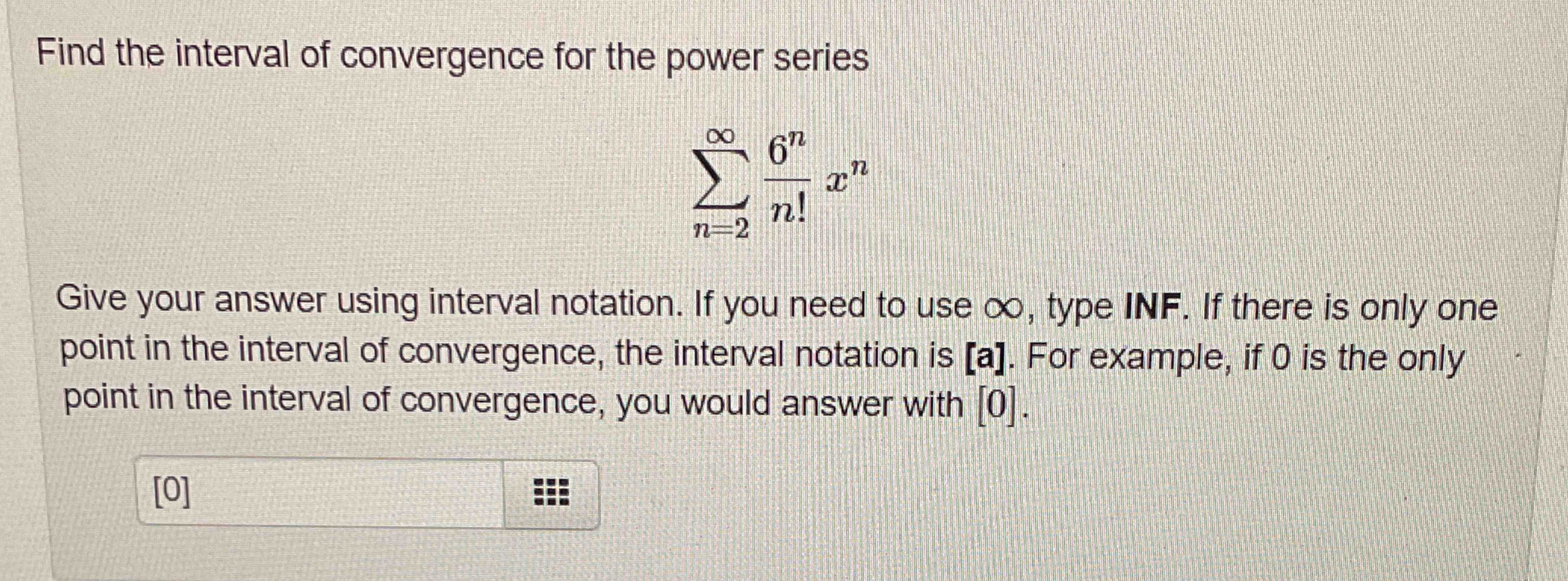 Solved Find the interval of convergence for the power | Chegg.com