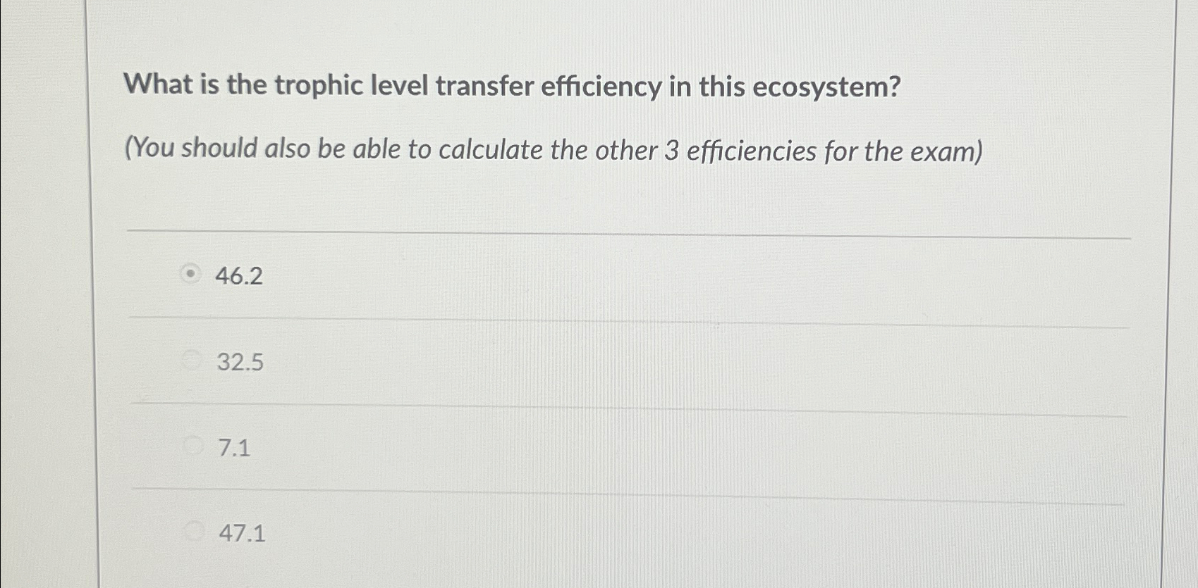 Solved What is the trophic level transfer efficiency in this | Chegg.com