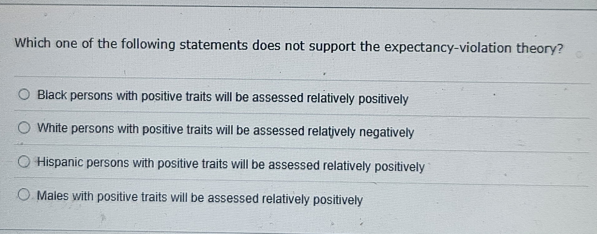 Solved Which one of the following statements does not | Chegg.com