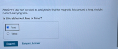 Solved Anpole's law can be used to analytically find the | Chegg.com