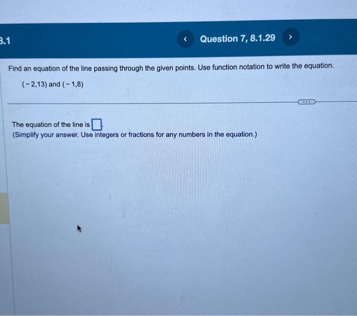 Solved Find An Equation Of The Line Passing Through The
