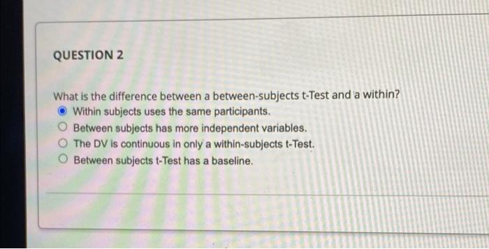 Solved QUESTION 2 What is the difference between a | Chegg.com