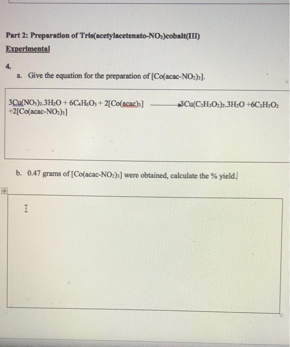 Solved Part 2: Preparation of | Chegg.com