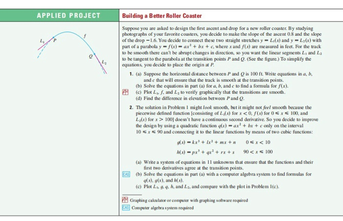 Solved APPLIED PROJECT Building a Better Roller Coaster | Chegg.com