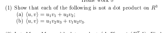 Solved (1) ﻿Show that each of the following is not a dot | Chegg.com