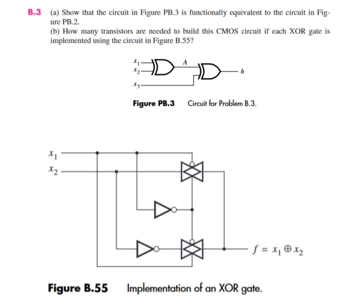 Solved B.3 (a) Show that the circuit in Figure PB.3 is | Chegg.com