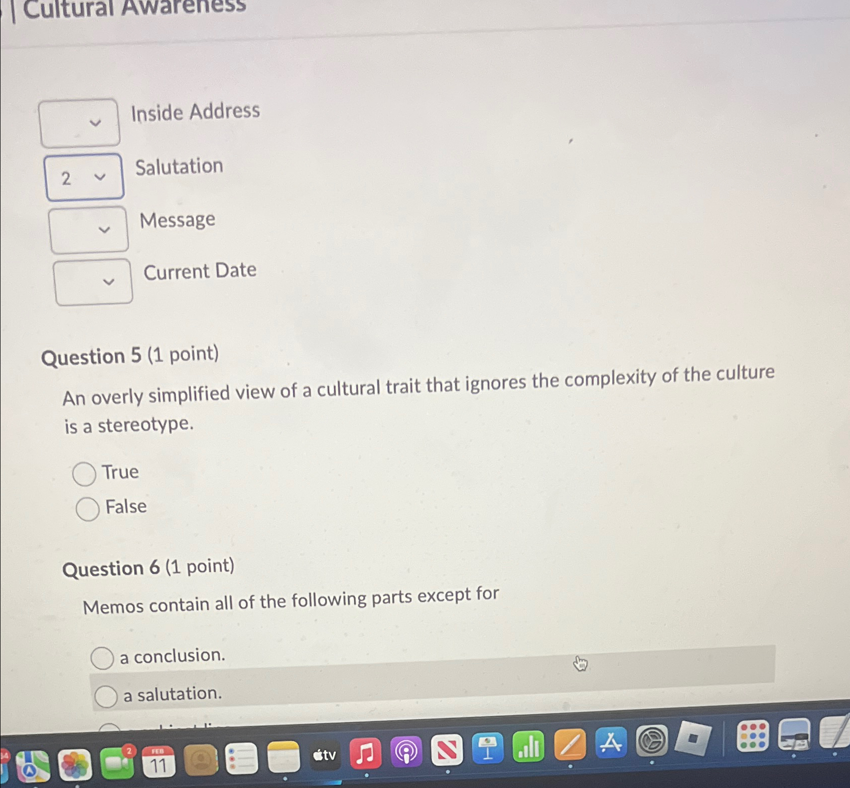 Solved Cultural AwarenessInside Address2vv | Chegg.com