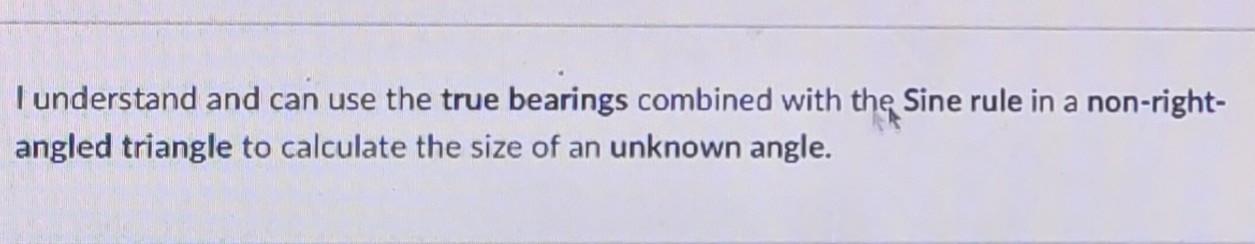Solved I understand and can use the true bearings combined | Chegg.com