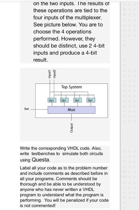 1. Design a 4-to-1 multiplexer, where each input is 4 | Chegg.com