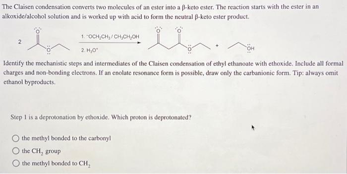 Solved Step 3. Draw the ester-containing intermediate | Chegg.com